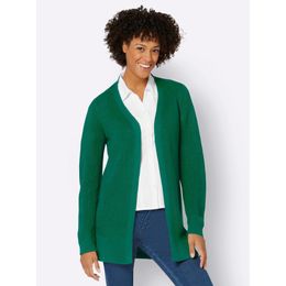 Strickjacke Casual Looks, Damen, Gr. 46, gr&uuml;n, 50% Baumwolle, 50% Polyacryl, unifarben, Strickjacken Strickjacke