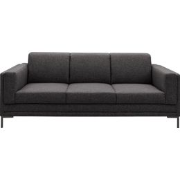 3-Sitzer "LOOKS VII", grau (anthrazit), B:210cm H:82cm T:90cm, 100% Polyester, LOOKS by Wolfgang Joop, Sofas, 3-Sitzer, klare Linien, edles Design