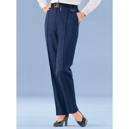 Webhose COME ON, Damen, Gr. 195, Extrakurzgr&ouml;&szlig;en, blau (marine), 96% Schurwolle, 4% Elasthan, unifarben, lang, Hosen Webhose