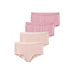 Panty Buffalo "f&uuml;r M&auml;dchen", M&auml;dchen, Gr. 134/140, 4 Stk., bunt (rose, pink), Single Jersey, Obermaterial: 92% Baumwolle, 8% Elasthan, unifarben, Unterhosen Panty, mit bequemen Taillenb&uuml;ndchen