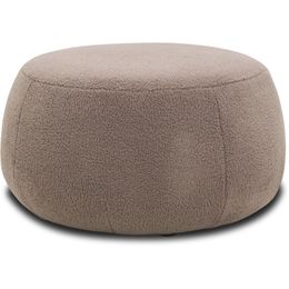 Hocker DOMO collection "800012", rosa (altrosa), B:75cm H:42cm T:75cm, 100% Polyester, Hocker, Hocker, Hocker rund gepolstert