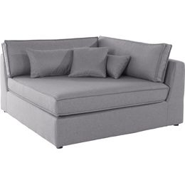Sofa-Eckelement OTTO HOME "Enid", grau (hellgrau), B:130cm H:75cm T:130cm, Baumwollmix (60% Baumwolle/40% Leinen);Struktur fein (100% Polyester);Samtoptik (100% Polyester);Samtvelours (100% Polyester);Struktur (100% Polyester);Struktur recycelt (100% recyceltes Polyester), Polsterelemente, Sofa-Eckelement, Teil eines Modulsofas, fester Sitzkomfort, auch in Breitcord