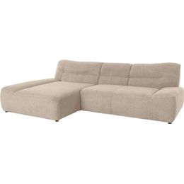 Ecksofa DOMO collection "Cesena moderne Polsterecke mit flachen Armlehnen, L-Form", beige, B:288cm H:81cm T:175cm, Sofas, Ecksofa, fester Sitzkomfort, frei im Raum stellbar