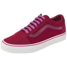 Sneaker Vans "Old Skool", Damen, Gr. 37, rot, Leder, Textil, Schuhe Sneaker