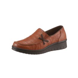 Slipper Loretta, Damen, Gr. 42, braun (cognac), Leder, Schuhe Slipper