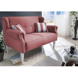 K&uuml;chensofa Home Affaire "Moro", rot, B:170cm H:99cm T:73cm, 60% Polyester, 40% Baumwolle, Sofas, K&uuml;chensofa, inkl. 2 Stk. Zierkissen gestreift, verschiedenen Stoffe und Farben