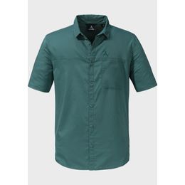 Sch&ouml;ffel Outdoorhemd SCH&Ouml;FFEL "Shirt Triest M", Herren, Gr. 48, Normalgr&ouml;&szlig;en, gr&uuml;n (6755, gr&uuml;n), Oberstoff : 69% Baumwolle 25% Nylon 6% Hanf, V-Ausschnitt, Hemden Outdoorhemd