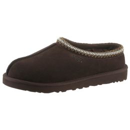 UGG Australia Hausschuh UGG "Unisex TASMAN II", M&auml;dchen, Gr. 12 (45), dusted cocoa, Veloursleder, ethno, Schuhe Hausschuh, Clog, Mule, Pantoffel mit besticktem UGG Logo