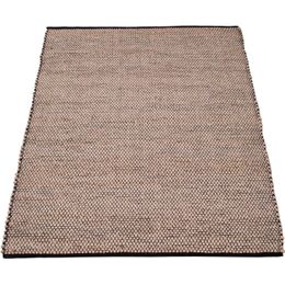 Teppich Paco Home "Odense 684", grau, B:120cm H:13mm L:170cm, Baumwolle, Jute, Wolle, Teppiche, Teppich, handgewebter Wendeteppich, Jute & Wolle, meliert, Wohnzimmer