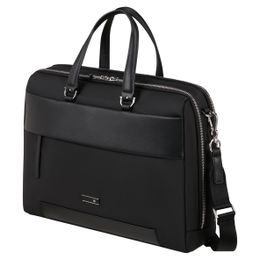 Aktentasche Samsonite "ZALIA 3.0 15,6''", Damen, Gr. B/H/T: 40cm x 30cm x 10cm, schwarz, Polyester, unifarben, Taschen Aktentasche, Businesstasche Trolleyaufstecksystem
