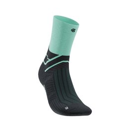 Sportsocken Bauerfeind "RUN PERFORMANCE MID CUT SOCKS", Damen, Gr. 43-46, turquoise, Obermaterial: 90% Polyamid, 10% Elasthan, Socken Sportsocken, Laufsocken