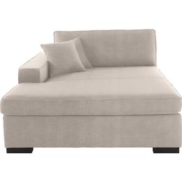Sofaelement Home Affaire "Skara XXL", beige (natur), B:140cm H:86cm T:190cm, 100% Polyester, Polsterelemente, Sofaelement, Modul XXL - zum eigenen Zusammenstellen, Armlehne links/rechts w&auml;hlbar