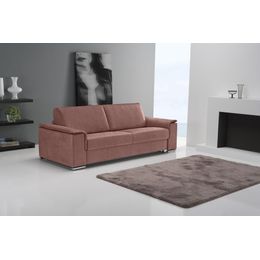 Schlafsofa Egoitaliano "Cecilia, modern & elegant, erstklassiger Sitzkomfort, Dauerschl&auml;fer", braun (cedar wood), B:234cm H:85cm T:102cm, Sofas, Schlafsofa, inkl. Matratze und hochwertigem Metallbettrahmen, toller Schlafkomfort
