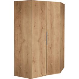 Eckkleiderschrank wimex "Level by fresh to go", braun (plankeneichefarben), H:216cm, Schr&auml;nke, Eckkleiderschrank
