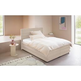 Polsterbett "Maylis", beige (creme), B:152cm L:211cm, 100% Polyester, LeGer Home by Lena Gercke, Betten, Polsterbett, wahlweise mit und ohne Matratze und Lattenrost, auch in 200cm Breite