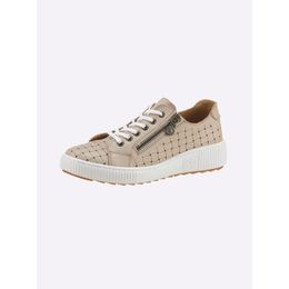 Sneaker Casual Looks, Damen, Gr. 38, beige, Glattleder, Schuhe Sneaker