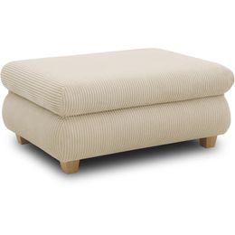 Hocker Home Affaire "Nika", beige (creme), B:93cm H:40cm T:69cm, 100% Polyester, Hocker, Hocker, passend zur Serie, auch in Cord
