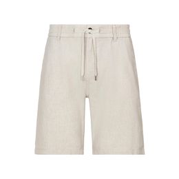 Shorts BOSS Orange "Tapered DS", Herren, Gr. 30, N-Gr, beige (light beige271), Web, Obermaterial: 64% Leinen, 36% Polyester, unifarben, regular fit, Hosen Shorts, mit Kordelzug