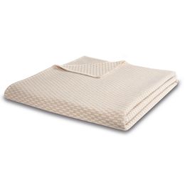 Wolldecke Biederlack "Wolldecke Merino", beige (nature), B:150cm L:200cm, Wolle, Wohndecken, Wolldecke, mit 100% Merinowolle