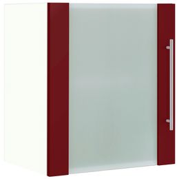 Wiho-K&uuml;chen Glash&auml;ngeschrank WIHO K&Uuml;CHEN "Flexi2", rot (front: rot glanz, korpus: wei&szlig;), B:50cm H:56,5cm T:35cm, Schr&auml;nke, Glash&auml;ngeschrank, Breite 50 cm