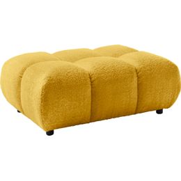 Polsterhocker Home Affaire "Cozy Bubble, mit eleganter Steppung, weich gepolstert, 108x73 cm", mais, B:108cm H:41cm T:73cm, 100% Polyester, Hocker, Polsterhocker, passend zum Sofa und dem drehbaren Sessel der Graceland-Serie