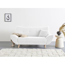 2-Sitzer Home Affaire "Basta", wei&szlig;, B:174cm H:80cm T:82cm, 100% Polyester, Sofas, 2-Sitzer