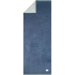 Saunatuch Egeria "BEN", blau (blau rock), B:75cm L:200cm, Frottier, Obermaterial: 100% Baumwolle, Handt&uuml;cher, Saunatuch, 75x200 cm Doubleface