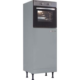 Backofen/K&uuml;hlumbauschrank KOCHSTATION "KS-Cara", grau (basaltgrau), B:60cm H:176,6cm T:58,4cm, Schr&auml;nke, Backofen/K&uuml;hlumbauschrank