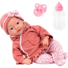Babypuppe BAYER "Reborn Baby, 38 cm Herzchen braun", braun, Puppen, Baby, Babypuppe