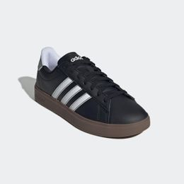 Sneaker adidas Sportswear "GRAND COURT 2.0", Damen, Gr. 39, schwarz-wei&szlig; (core schwarz, cloud wei&szlig;, silber metallic), Synthetik, Textil, Schuhe Sneaker, Design auf den Spuren des adidas Superstar