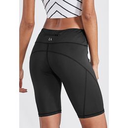 active by Lascana Radlerhose LASCANA ACTIVE "Basic Bottoms", Damen, Gr. 32/34, N-Gr, schwarz, Obermaterial: 85% Polyester, 15% Elasthan, unifarben, figurbetont kniefrei, Hosen Radlerhose, mit kleiner Bundtasche hinten, Topseller