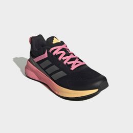 Laufschuh adidas Sportswear "FORTARUN 4.0 KIDS", Jungen, Gr. 38, core schwarz, iron metallic, bliss pink, Synthetik, Textil, Schuhe Laufschuh, f&uuml;r Kinder & Jugendliche