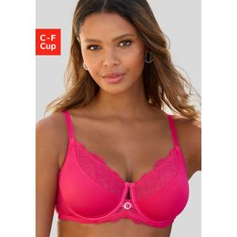 Minimizer-BH Nuance, Damen, Gr. 95, Cup F, pink, Microtouch, Obermaterial: 85% Polyamid, 15% Elasthan, BHs Minimizer-BH, mit extravagantem Strassaccessoire, Dessous