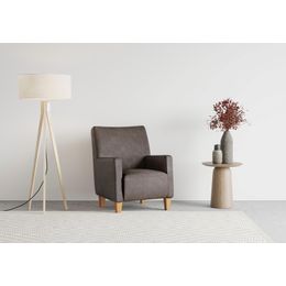 Sit & More Sessel SIT & MORE "Bosse", braun, B:74cm H:93cm T:81cm, Sessel, Sessel, mit Federkern