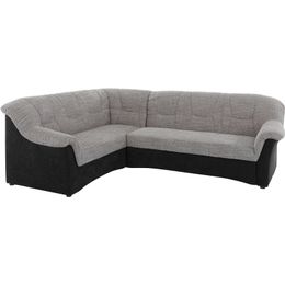 Ecksofa DOMO collection "Sarafina zeitlos&bequem, optional mit Federkern, Breite 240cm, L-Form", schwarz-wei&szlig; (schwarz, wei&szlig;, grau), B:240cm H:83cm T:190cm, Microfaser PRIMABELLE (100% Polyester) / Struktur (90% Polyester; 10% Polyacryl);Luxus-Microfaser (92% Polyester, 8% Nylon);Microfaser PRIMABELLE (100% Polyester), Sofas, Ecksofa, wahlweise mit Bettfunktion