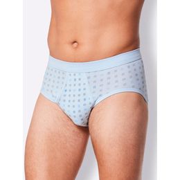 Slip Schiesser, Herren, Gr. 8, 2 Stk., blau (hellblau, bedruckt), 100% Baumwolle, Unterhosen Slip