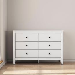 Kommode OTTO HOME "Avelin", wei&szlig;, B:120cm H:81cm T:40cm, ABS-Kunststoff, FSC-zertifizierter Holzwerkstoff, Holzwerkstoff, MDF, Melamin, Sideboards, Kommode