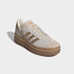 Sneaker adidas originals "GAZELLE BOLD", Damen, Gr. 42, cream wei&szlig;, cream wei&szlig;, braun desert, Leder, Schuhe Sneaker, Topseller