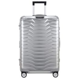 Hartschalen-Trolley Samsonite "PROXIS ALU, verschiedene Gr&ouml;&szlig;en", Damen, Gr. B/H/T: 47cm x 69cm x 28cm 71 l, silber (aluminium), Aluminium, unifarben, Koffer Hartschalen-Trolley, Hartschalen-Koffer, Reisekoffer, Koffer, TSA-Zahlenschloss