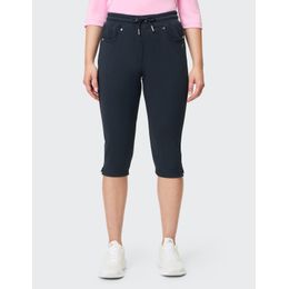 Caprihose Joy Sportswear "VANESSA", Damen, Gr. 48, N-Gr, blau (night), Obermaterial: 60% Baumwolle, 40% Elasthan, Hosen Caprihose, Topseller