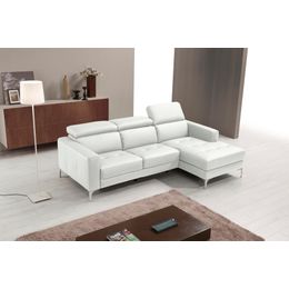 Ecksofa Egoitaliano "Matt, erstklassiger Sitzkomfort, aufwendige Detailverarbeitung, L-Form", wei&szlig;, B:247cm H:100cm, Leder &raquo;BULL&laquo; (echtes Rindsleder). Geschliffenes, pigmentiertes und behandeltes Rindsleder mit einer Dicke von 1, 3-1, 5 mm. Dieses Leder zeigt eine ziemlich weiche Hand mit einem halb undurchsichtigen Aussehen. Es handelt sich um ein gesch&uuml;tztes Leder. Eine leichte Deckschicht sch&uuml;t