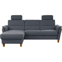 Ecksofa Home Affaire "Palmera L-Form, B: 244 cm - OTTO. Verl&auml;ssliche Qualit&auml;t.", grau (anthrazit), B:244cm H:89cm T:163cm, 100% Polyester;Struktur (100% Polyester);Luxus-Microfaser in Lederoptik (100% Polyester), Sofas, Ecksofa, optional Bettfunktion & Bettkasten, Federkern