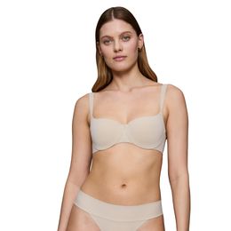 Balconette-BH Triumph "Body Make-Up Illusion", Damen, Gr. 85, Cup C, beige, Microtouch, Obermaterial: 49% Polyamid, 36% Polyester, 15% Elasthan, unifarben, Basic, BHs Balconette-BH, Komfort B&uuml;gel, gef&uuml;ttert, seidenweiche Microfaser, atmungsaktiv