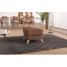 Sit & More Polsterhocker SIT & MORE "Astoria", braun (haselnuss), B:63cm H:48cm T:74cm, 100% Polyester, Hocker, Polsterhocker, Passend zur "Astoria"-Serie