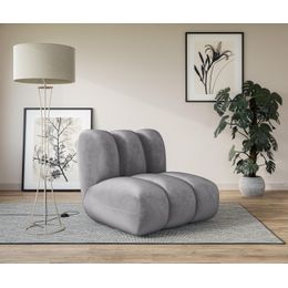 Sessel "Priya Loungesessel, moderne Steppung, auch in Boucl&eacute;", grau (hellgrau), B:102,5cm H:83cm T:106,5cm, 100% Polyester, LeGer Home by Lena Gercke, Sessel, Sessel, perfektes Einzelst&uuml;ck, gem&uuml;tlich und modern, B/T/H: 102,5/106,5/83 cm