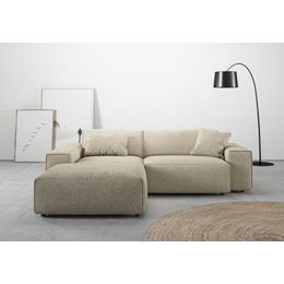 Ecksofa Home Affaire "Glimminge L-Form auch in Breitcord, Feincord + Easy care-Bezug", beige (sand), B:234cm H:71cm T:191cm, 96% Polyester, 4% Polyacryl, Sofas, Ecksofa, Breite 234, Zierkissen
