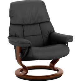 Relaxsessel stressless "Ruby", schwarz (schwarz paloma), B:79cm H:98cm T:76cm, Leder BATICK: BATICK ist ein leicht korrigiertes, durchgef&auml;rbtes und genarbtes M&ouml;belleder, bei dem die meisten Unebenheiten und Spuren in der Regel entfernt wurden.;Leder PALOMA: PALOMA ist ein durchgef&auml;rbtes Semianilin-M&ouml;belleder mit nat&uuml;rlicher Narbung., Sessel, Relaxsessel, mit Classic Base, Gr&ouml;&szlig;e M, Gestell Eiche, W
