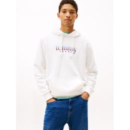 Hoodie Tommy Jeans "TJM REG ENTRY DNA PLAY", Herren, Gr. XL, ecru, Sweatware, Obermaterial: 100% Baumwolle, regular fit normal, Rippb&uuml;ndchen, Sweatshirts Hoodie, regular fit, mehrfarbiges Logo, Sweatshirt