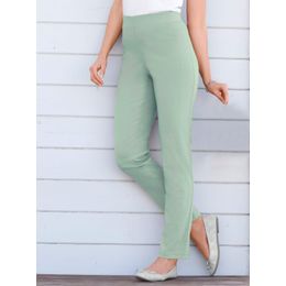 Dehnbund-Hose Stehmann, Damen, Gr. 36, Normalgr&ouml;&szlig;en, gr&uuml;n (mint), 72% Viskose, 25% Polyamid, 3% Elasthan, unifarben, lang, Hosen Dehnbund-Hose