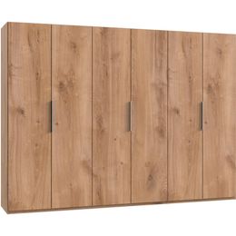 Kleiderschrank wimex "Level by fresh to go", braun (plankeneichefarben), B:300cm H:216cm T:58cm, Schr&auml;nke, Kleiderschrank, ohne Schubladen